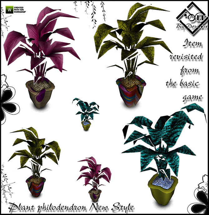 The Sims Resource | Plant Philodendron New Style