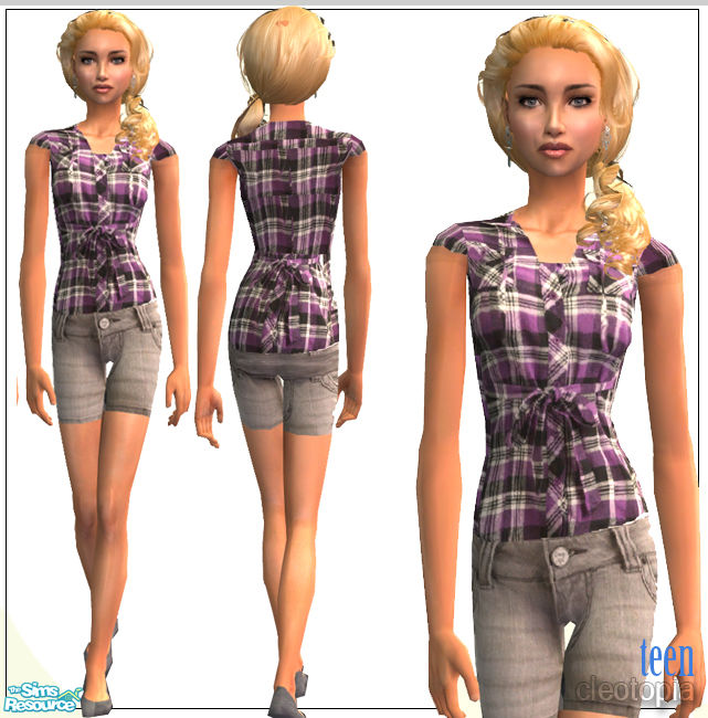 The Sims Resource | TF- Blouse with short