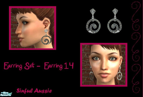 The Sims Resource - Earring Set - 14