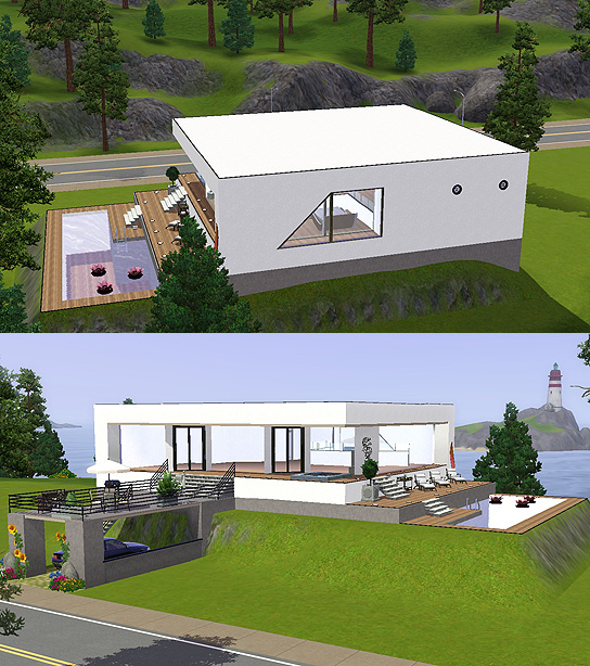 The Sims Resource | Deluxe Glass House - with pool