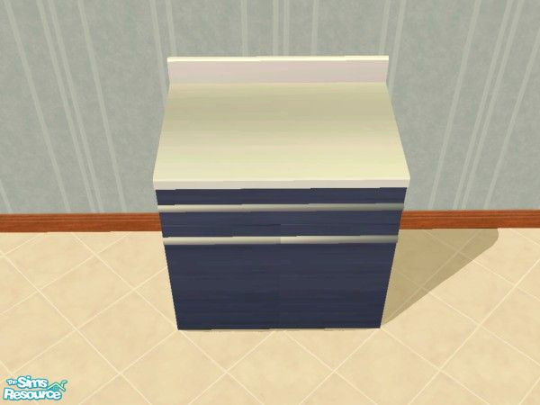The Sims Resource | Solace Kitchen - Blue Recolor - Counter