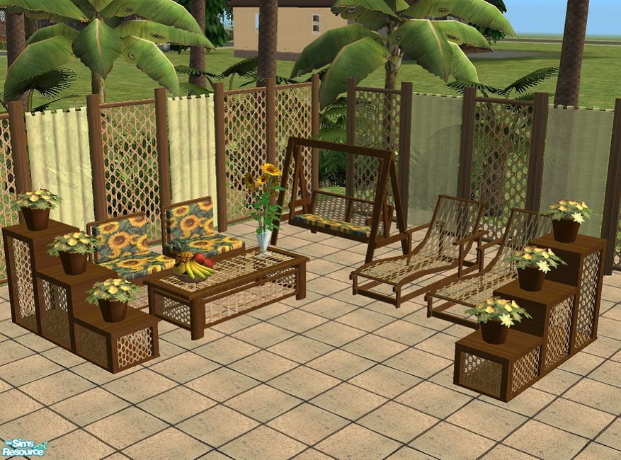 The Sims Resource - Outdoorset Orlando Darkwood