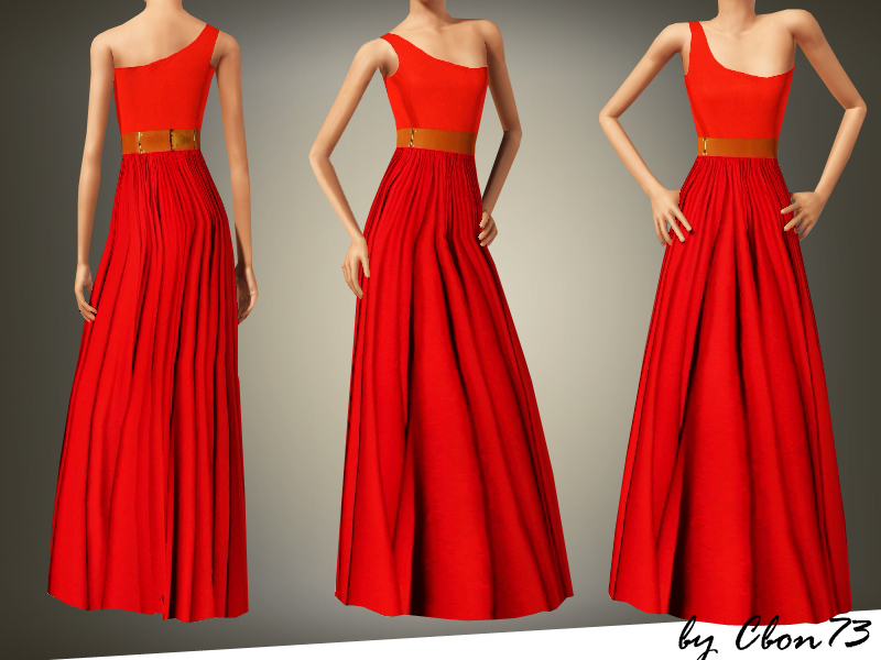 The Sims Resource | Red Sillk Dress