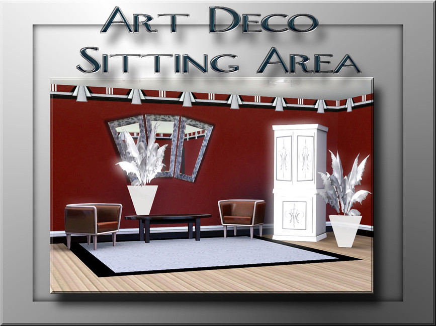 The Sims Resource - Art Deco Sitting Area