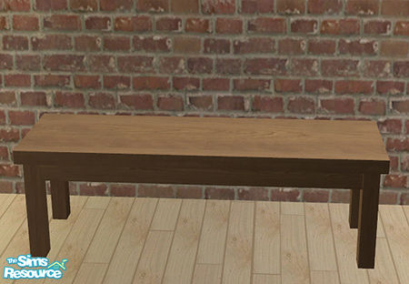 The Sims Resource - rustico dining - recolor SET 4 - bench