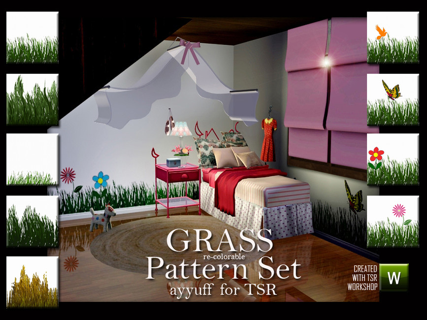 The Sims Resource - Grass Pattern Set