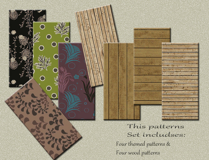 The Sims Resource - Contemporary Themed Patterns Set III