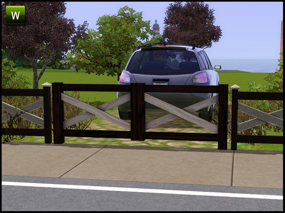 The Sims Resource | Wooden Cross Beam Gate