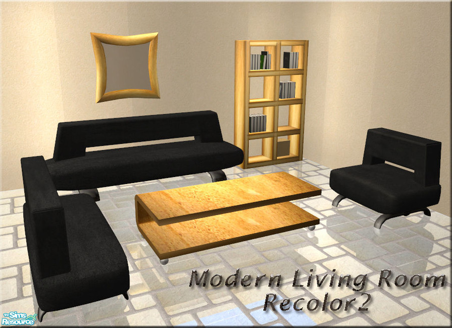 The Sims Resource - Modern living room recolor set 2