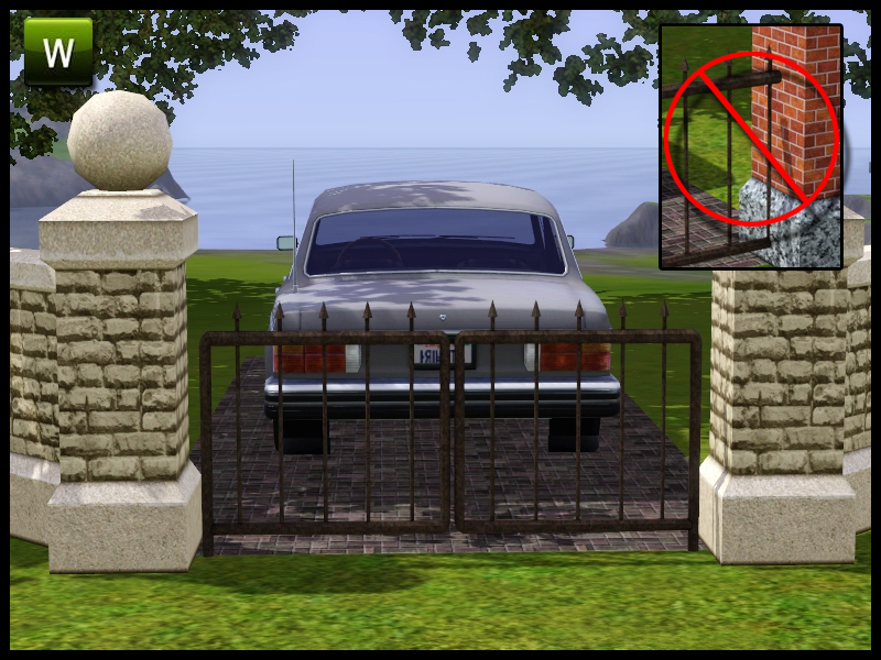 The Sims Resource | Spiked Metal Gate - Large Fences