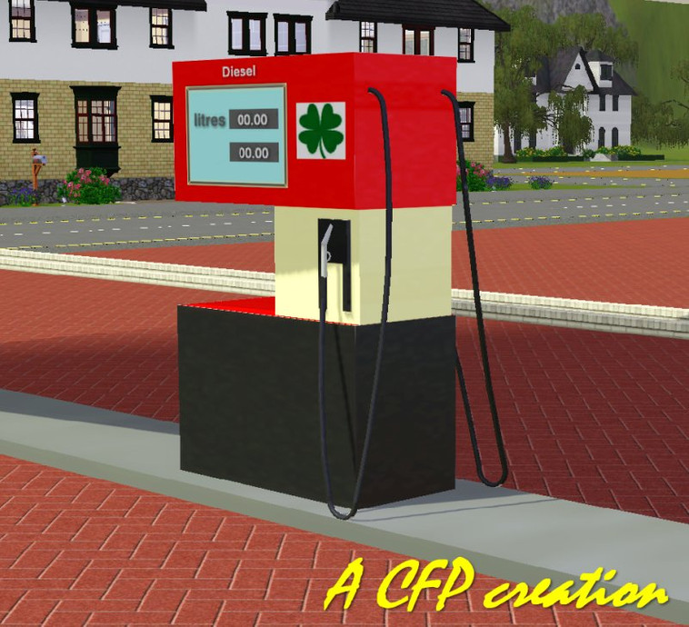 The Sims Resource | Petrol Station Clover Pump Diesel