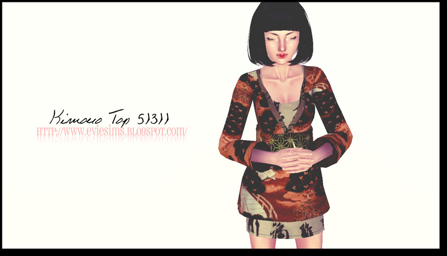 The Sims Resource | Kimono Top 51311