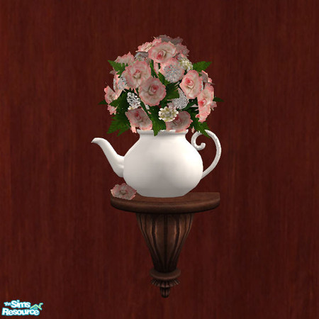 The Sims Resource | Teapot with Flowers - 4