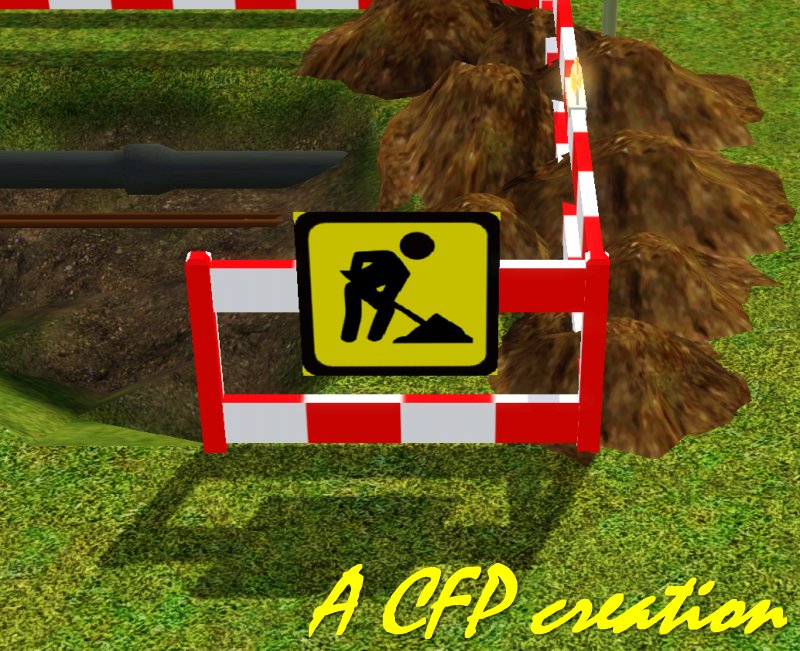 The Sims Resource - Sign Under Construction Fence Sign