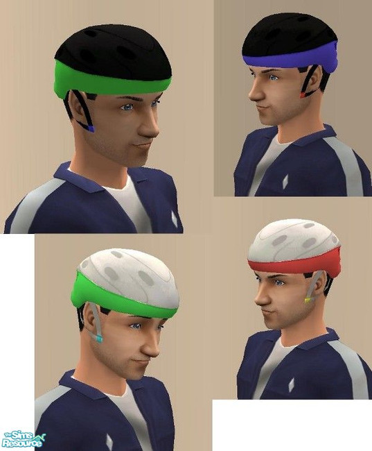 The Sims Resource - Biker Helmets for Men