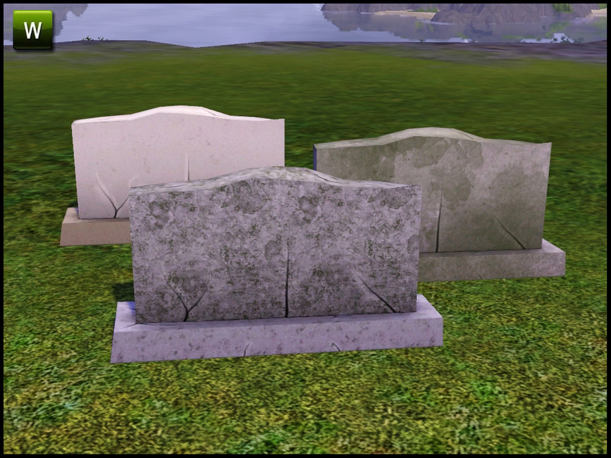 The Sims Resource - Wide Tombstone