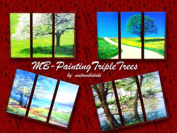 The Sims Resource | MB-PaintingTripleTrees