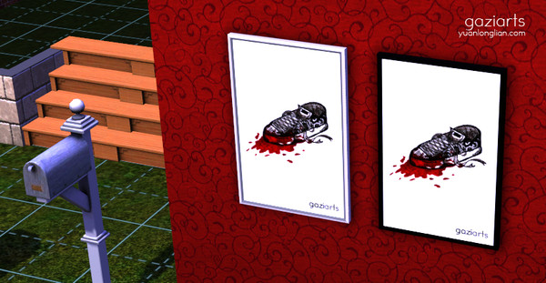 The Sims Resource - Bloody Shoe by Gazia Arts