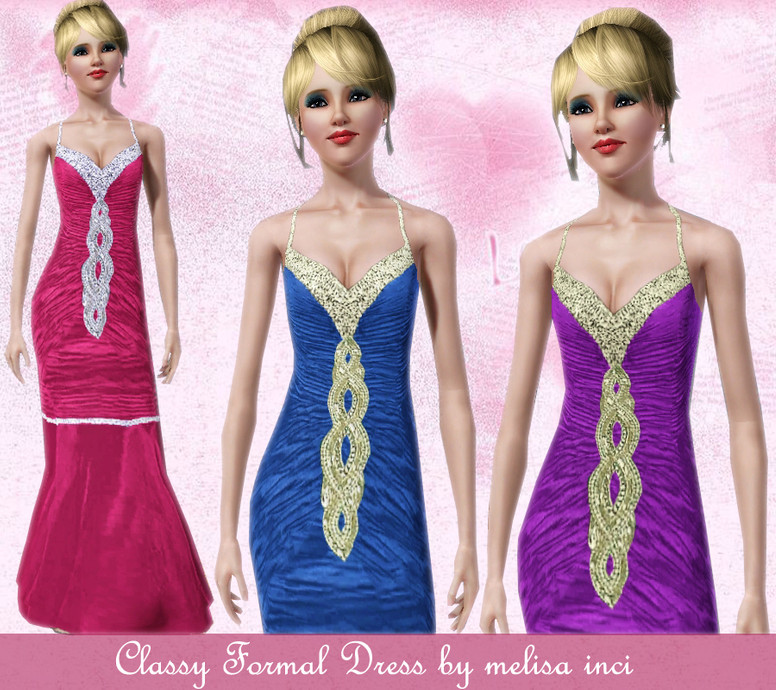 The Sims Resource - Classy Formal Dress