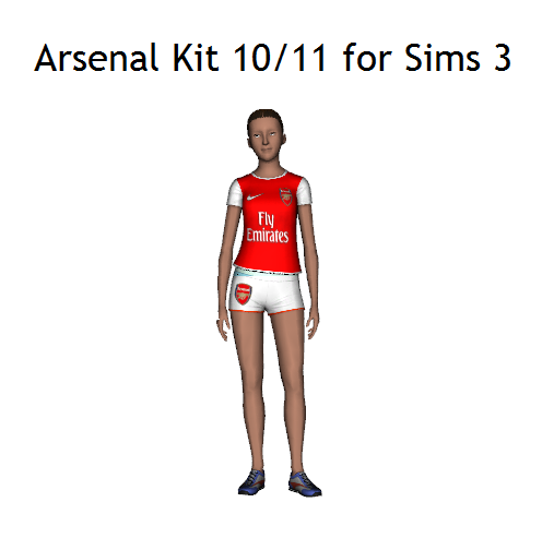 The Sims Resource | Arsenal Home Shorts 10/11