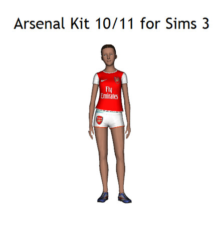 The Sims Resource | Arsenal Home Shorts 10/11