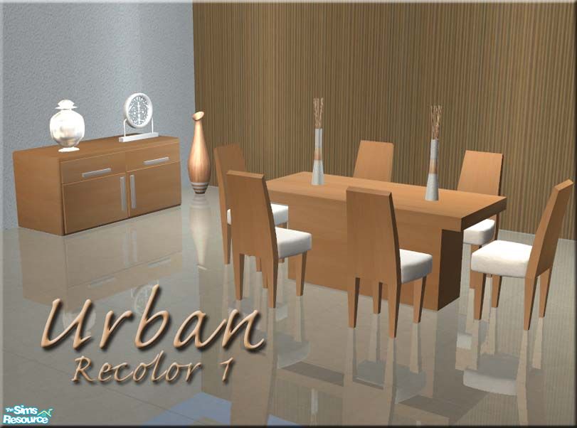 The Sims Resource | Urban Dining Recolor Set 1