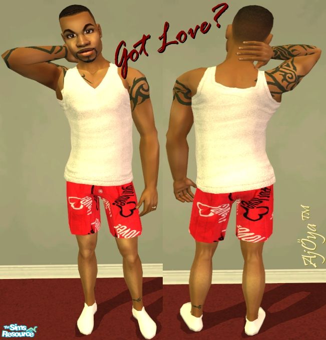 The Sims Resource | Valentine Boxers- Got Love?