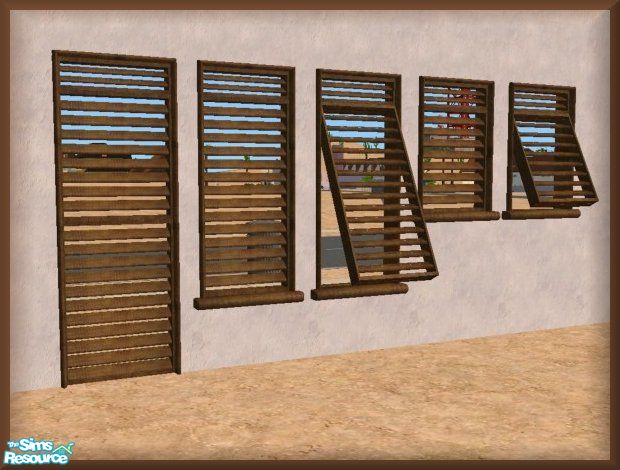 The Sims Resource | Ole Mediterran Windows & Door Recolors - Rusty Brown