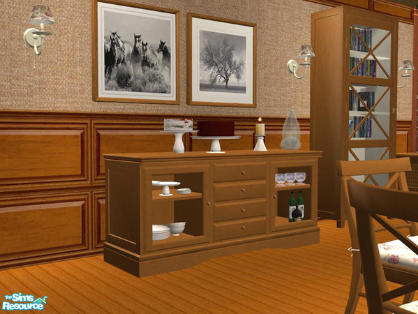 The Sims Resource | PB Dining Recolor Honey - Sideboard