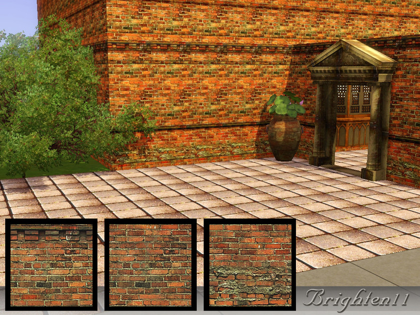 The Sims Resource - BR11 Industrial Brick Wall