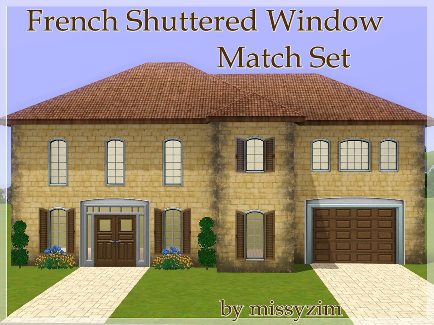 The Sims Resource - French Shuttered Window Match Set