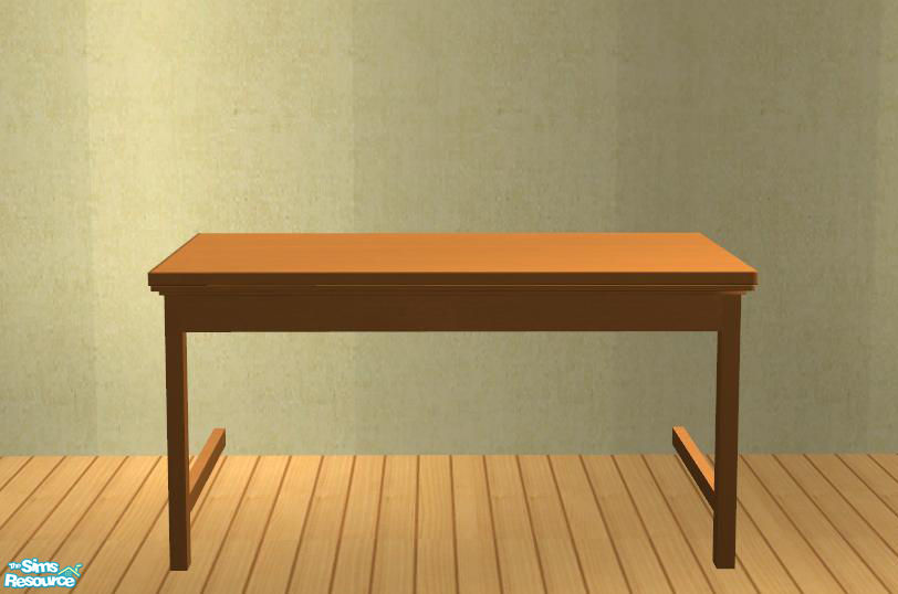 The Sims Resource | PB Homeoffice Recolor Honey - Big Desk