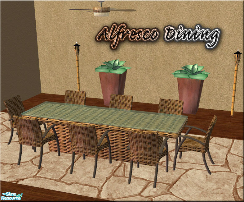 The Sims Resource - Alfresco Dining Set