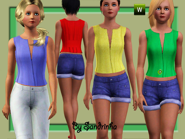 The Sims Resource | SMSims3Fashion_100 Casual Top