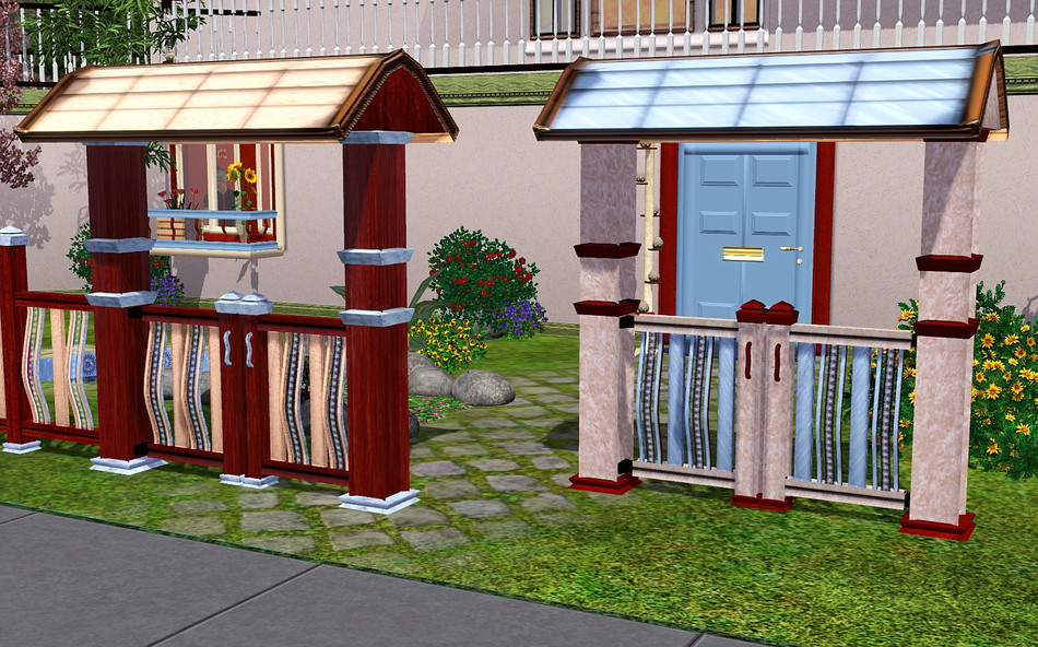 The Sims Resource - Classic and Chic Design - Gate with porch