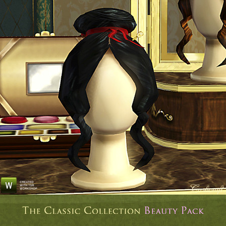 The Sims Resource | Classic Collection Black Wig