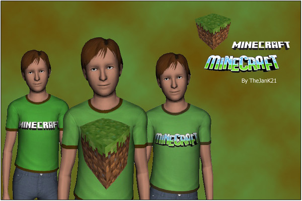 The Sims Resource | Minecraft T-Shirt (3 styles)