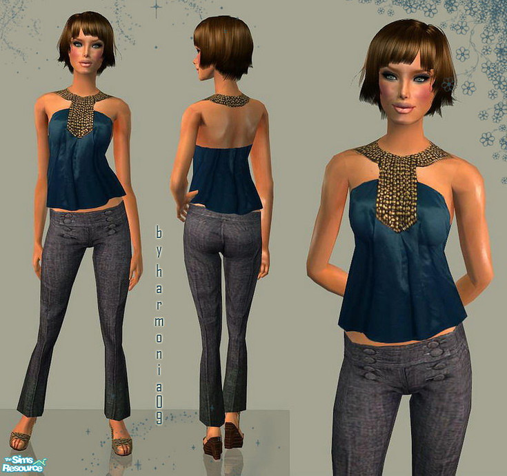 The Sims Resource - Shirley Set - Blue