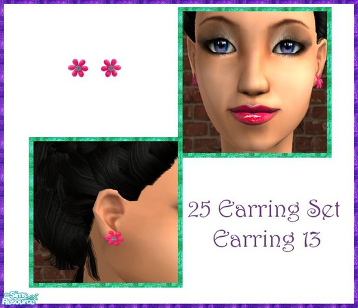 The Sims Resource | 25 Earring Set - 13