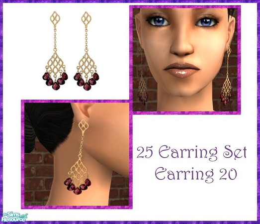 The Sims Resource - 25 Earring Set - 20