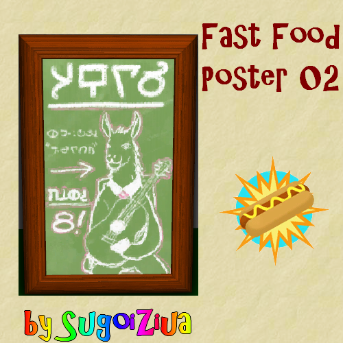 The Sims Resource | Fast Food Poster 02