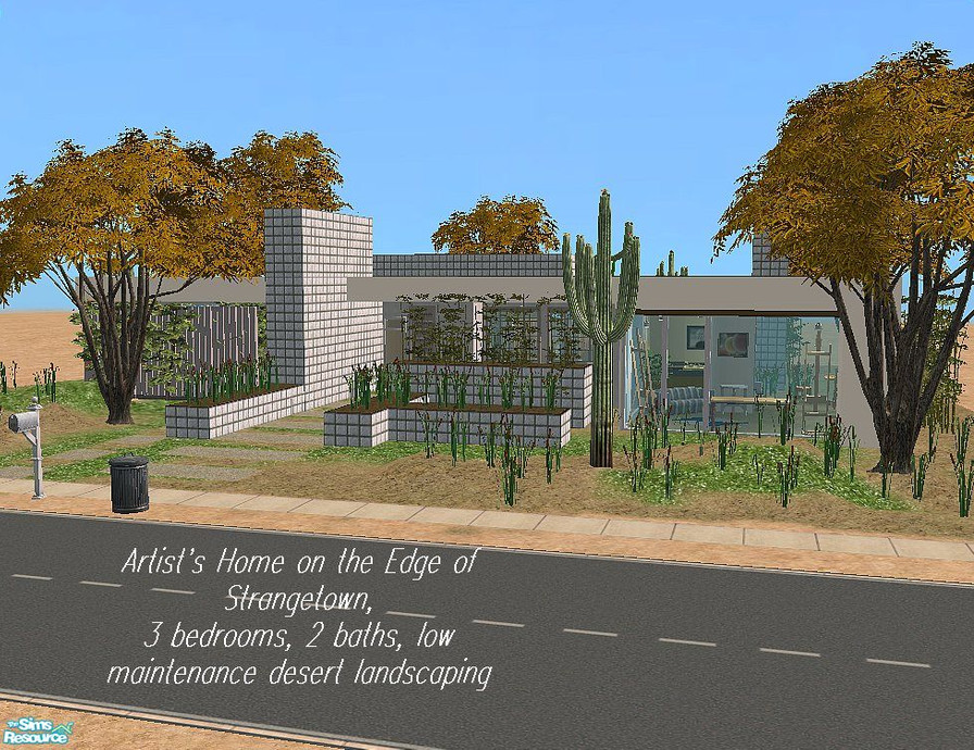 The Sims Resource | Artist\'s Home on the Edge of Strangetown