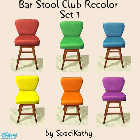 The Sims Resource - Bar Stool Club Recolor Set 1