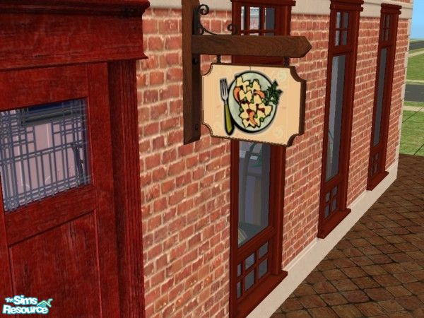 The Sims Resource - Restaurant Sign Set, Pasta Salad