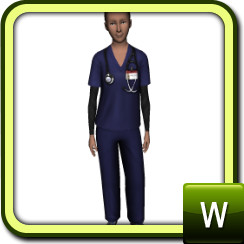 The Sims Resource | Scrubs: Medical scrubs + Sleeves (Elliot)
