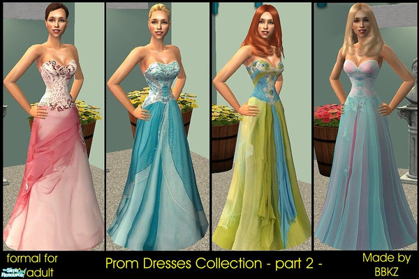 The Sims Resource | Prom Dresses Collection - part 2