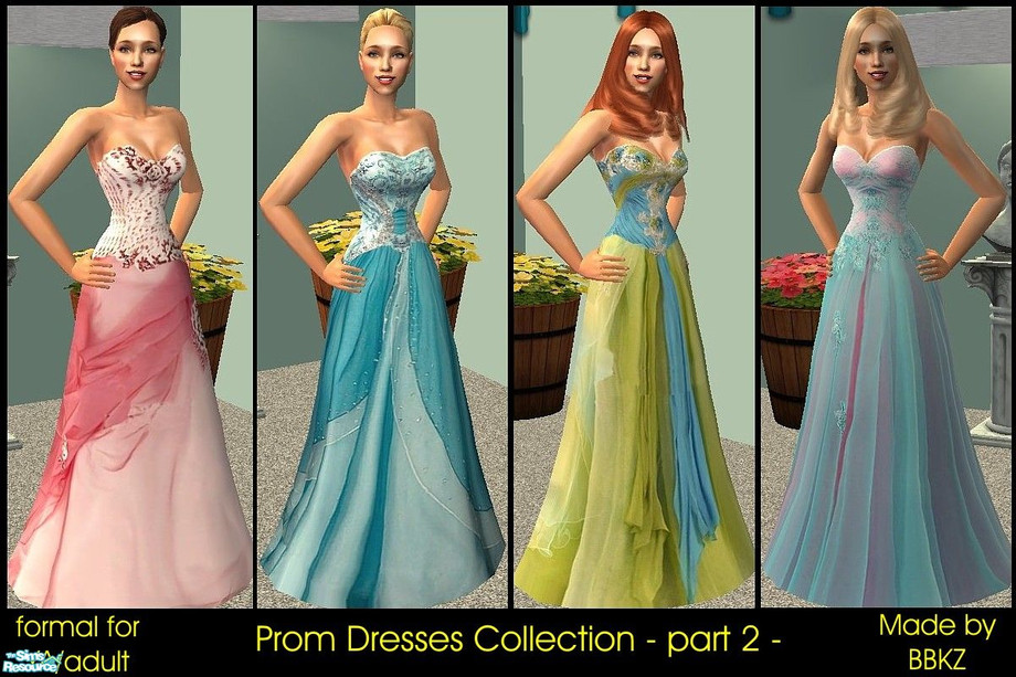 The Sims Resource | Prom Dresses Collection - part 2