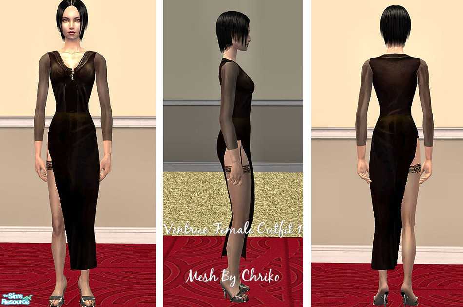 The Sims Resource - Female Ventrue Outfit 1