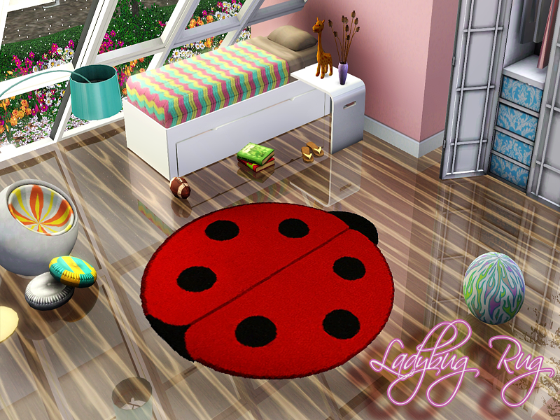 The Sims Resource | Ladybug Rug