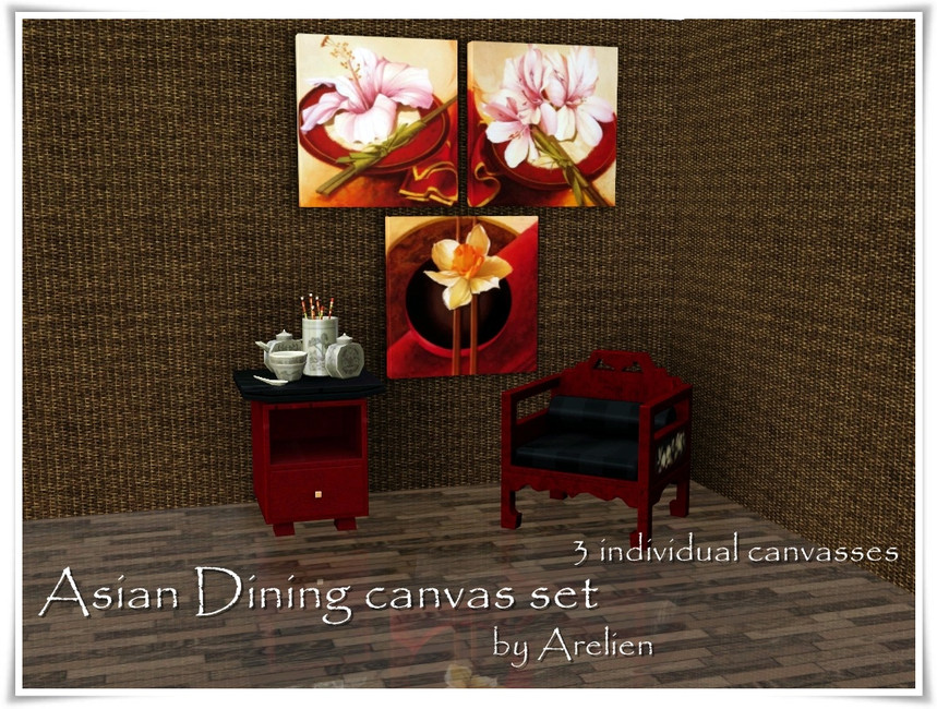 The Sims Resource - Asian Dining canvas set